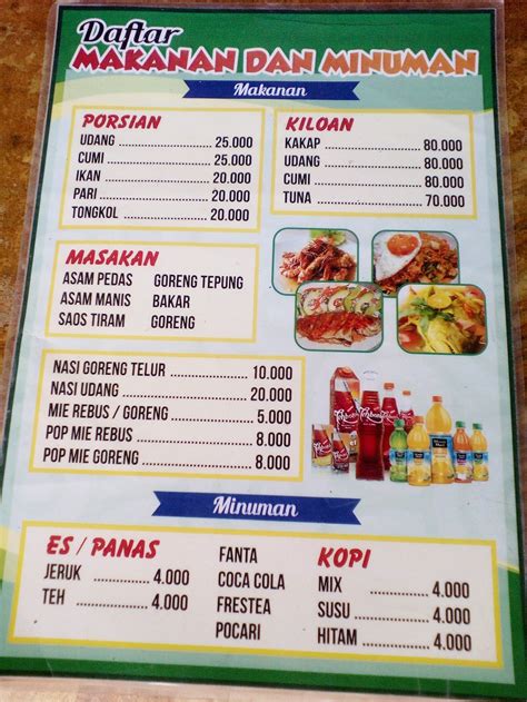 Daftar Harga Menu Makanan Dan Minuman Seputar Minuman