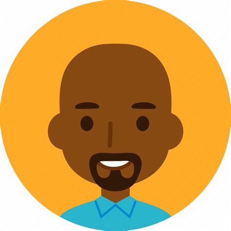 Man Avatar Face Male Black Bald Beard Icon Download On Iconfinder