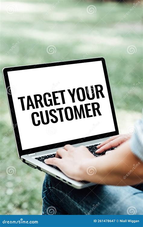 Sign Displaying Target Your Customer Word For Attract And Grow Audience Consumers And
