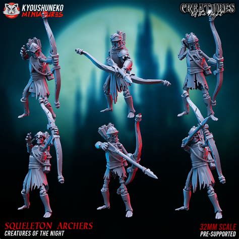 3d Printable Squeleton Archers By Kyoushuneko Miniatures