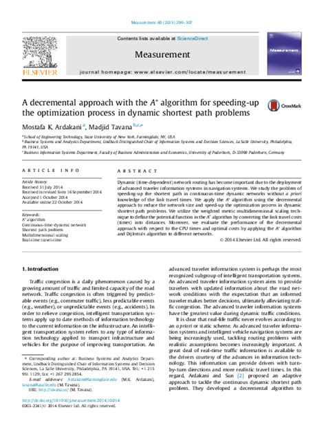 Pdf A Decremental Approach With The A∗ Algorithm For Speeding Up The