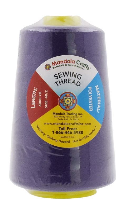 Mandala Crafts 4 Pack Of Serger Threads Cones Spools