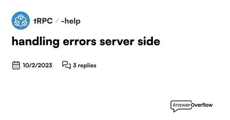 Handling Errors Server Side Trpc