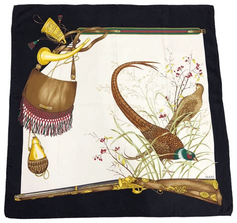 Gucci “bird Floral” Silk Scarf Vintage 34”x”34 Rare Gucci Scarf ‘ Habitat Etsy