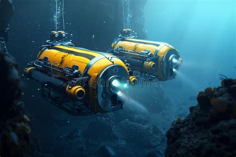 Autonomous Diving Robots Exploring The Depths Of The Ocean For
