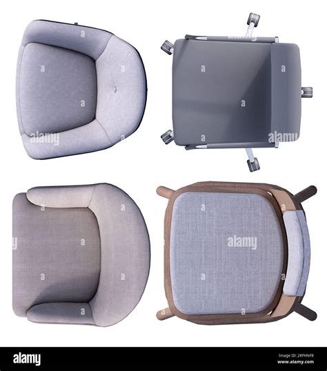 modern top view single chair for dining area and office Stock Photo - Alamy