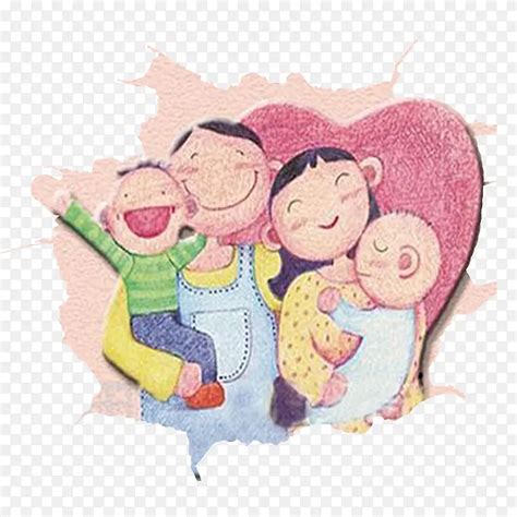 手绘一家四口素材png图片素材下载图片编号qwwlevar 免抠素材网