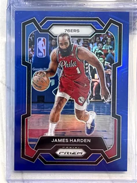 2023 24 PANINI PRIZM 98 James Harden Prizms Bleu 199 76ers De