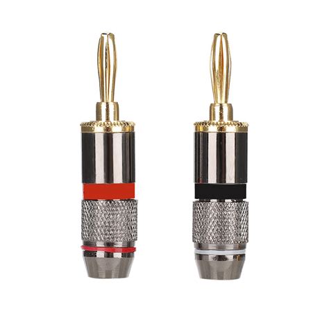 24k Gold Plated Pure Copper Banana Head Plug Audio Speaker Cable