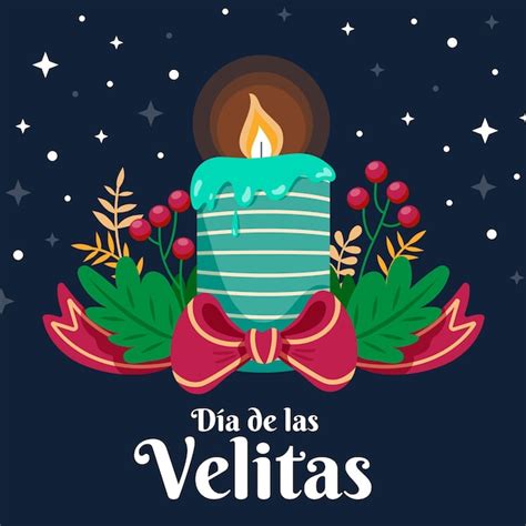 Premium Vector Flat Dia De Las Velitas Illustration