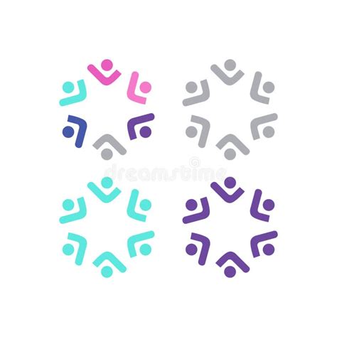 Colorful People Team Teamwork Sign Symbol Logo Stock Illustration Illustration Of People Sign