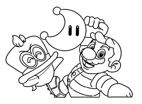 Mario Odyssey Coloring Pages