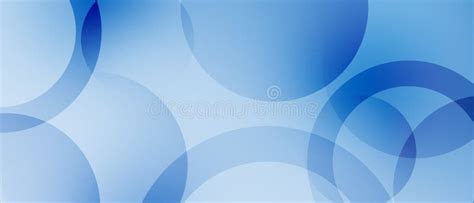 Abstract Background Of Dynamic Overlapping Blue Circles In Gradient