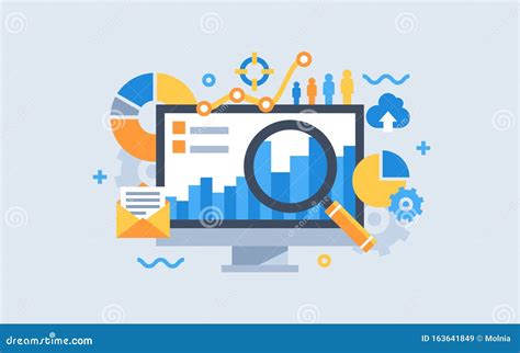 Analytics Modern Flat Design For Analysis Website Banner Stock Vector Illustration Of