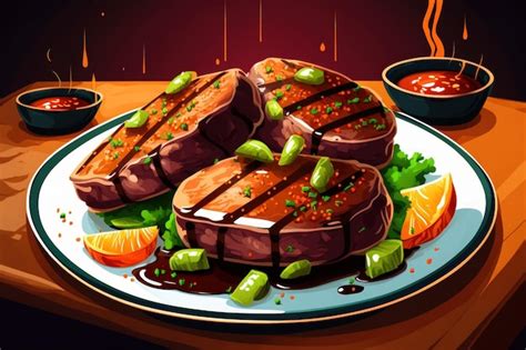 Premium Photo Closeup View Of Delicious Grilled Beef Medallions