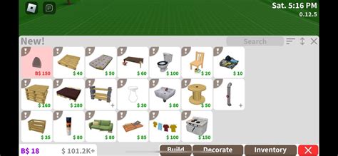 The Prices In The New Update Rbloxburg