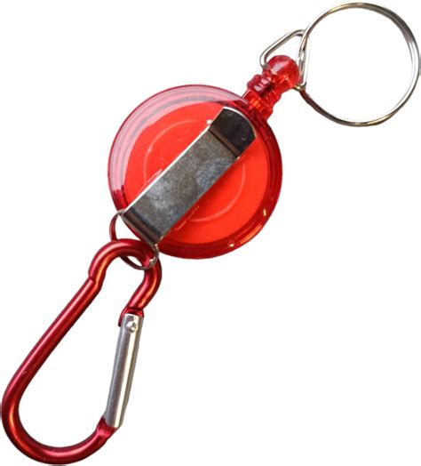 Jobber Badgehouder Met Trekkoord Rood Badgehouder Met Keycord