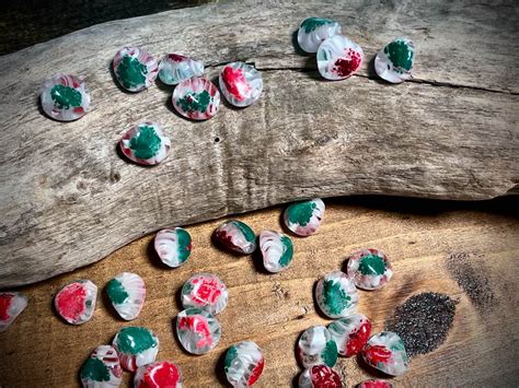 Vintage Japanese Glass—red And Green Baroque Glass Bead—12mm X 11mm