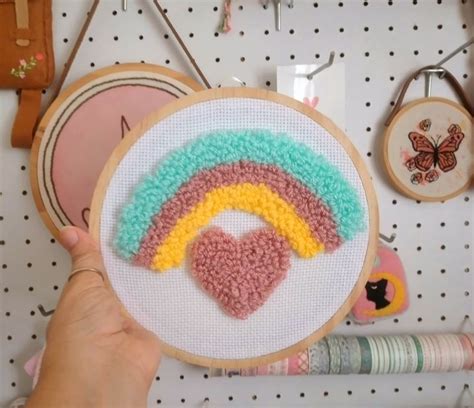 Ponto Russo Arco Iris Rainbow Punch Needle Punch Punch Needle