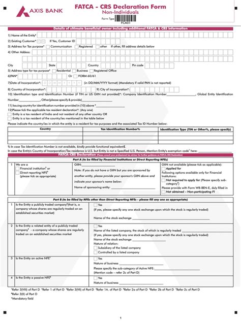 Fatca Form New Pdf Pdf Identity Document Trust Law