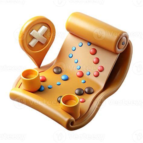Stunning Modern 3d Render Of Game Map Scroll Exclusive 56555609 Png