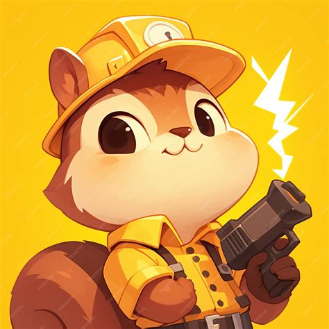 Premium Vector A Nimble Squirrel Electrician Cartoon Style