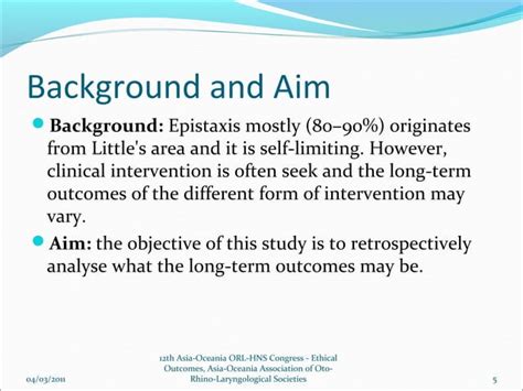 Recurring Anterior Epistaxis Ppt