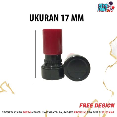Jual Stempel Flash Bulat Kecil Otomatis Cepat Custom Stempel Warna Shopee Indonesia