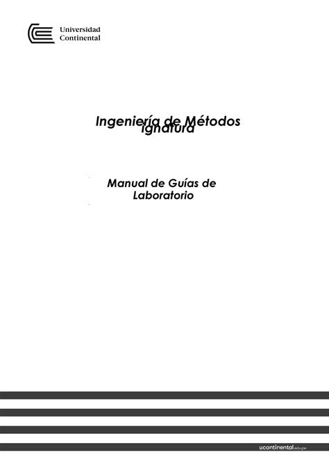 Guía De Laboratorio De Ingeniería De Métodos 2023 Ingeniería De