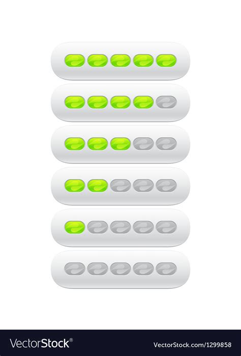 Progress Bar From Green Ovals Royalty Free Vector Image