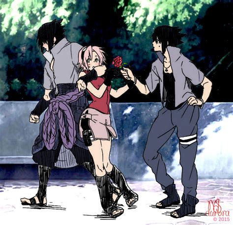 Sakura Haruno Sasuke Uchiha Sasuke Uchiha By Missaurora Design On Deviantart