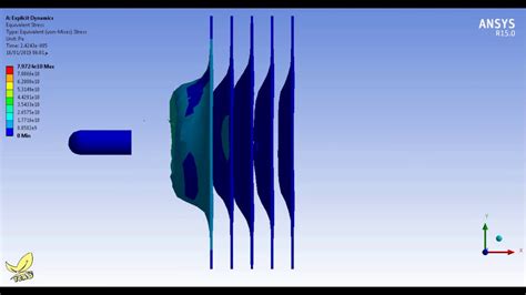 Ansys Bullet Penetrates A Wall Youtube