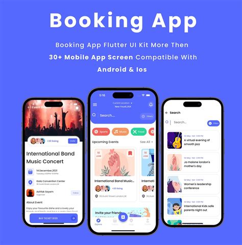 booking app flutter mobile app template code market