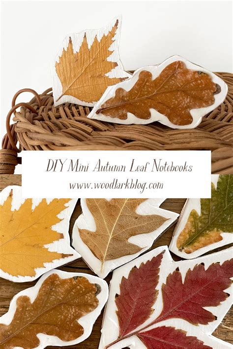 Diy Mini Autumn Leaf Notebooks Woodlark Blog