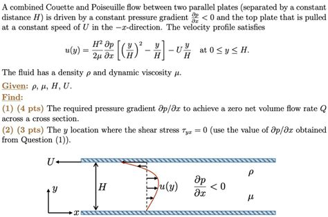 a combined couette and poiseuille flow between two parallel plates