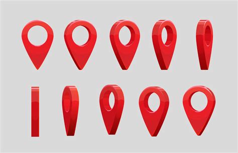3d Locator Pin Animated Game Or Travel Map Sprite 10876405 Vector Art
