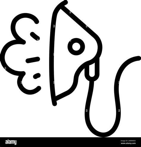 Nebulizer Vector Icon Illustration Sign Line Icon Of A Respiratory