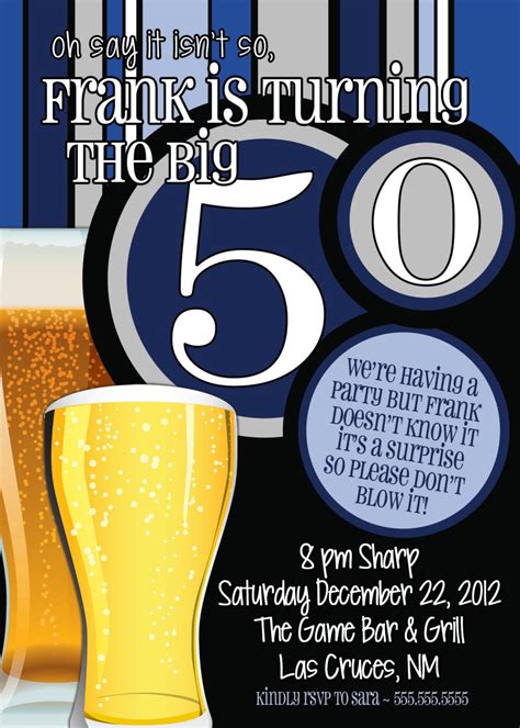 Download Surprise 50th Birthday Party Invitations Background Free