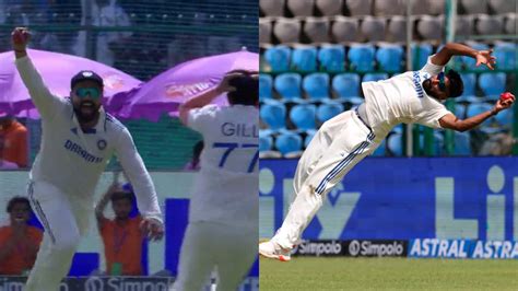 Rohit Sharma Plucks One Handed Stunner Mohammed Siraj Joins The Party