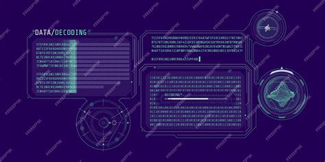 Premium Vector Decoding Satellite Data About A Geological Object On A