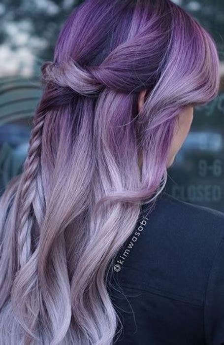 Purple And Dirty Blonde Hair