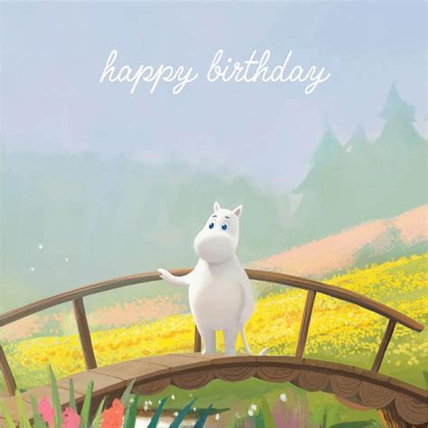 Greeting Card Moomintroll Happy Birthday The Official Moomin Shop