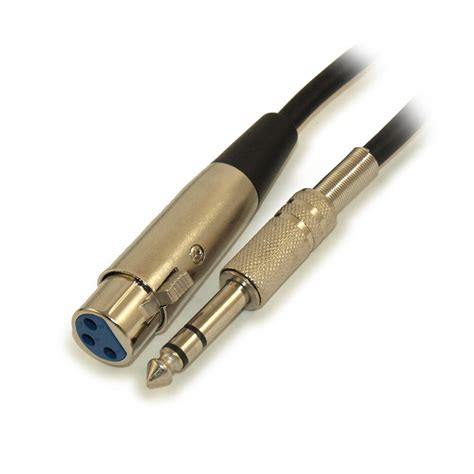 My Cable Mart 10Ft XLR 3P Female To 1 4 TRS Balanced Audio Male