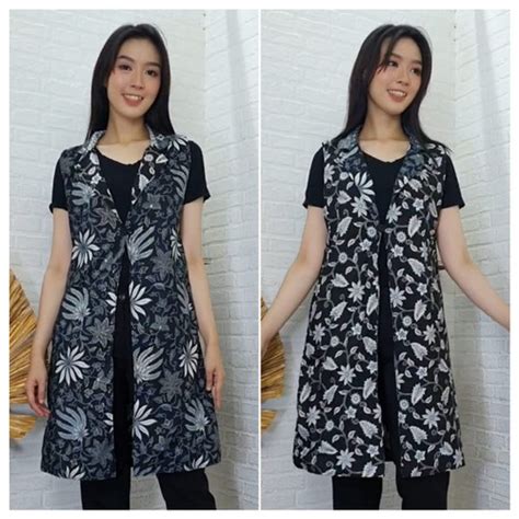 Jual Melania Bolero Rompi Bolak Balik Outer Batik Wanita Kota