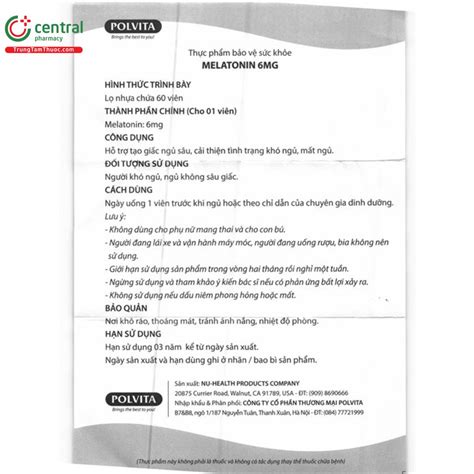 Thuốc Melatonin 6mg Ncb Hỗ Trợ Giấc Ngủ Ngon Giảm Mất Ngủ Khó Ngủ