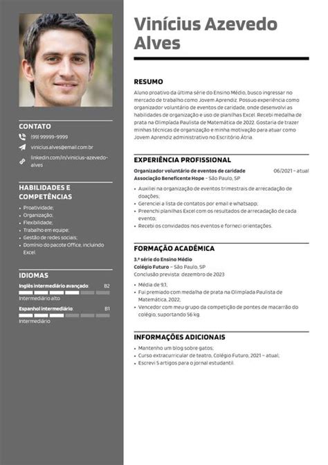 Currículo de Jovem Aprendiz modelo e como fazer