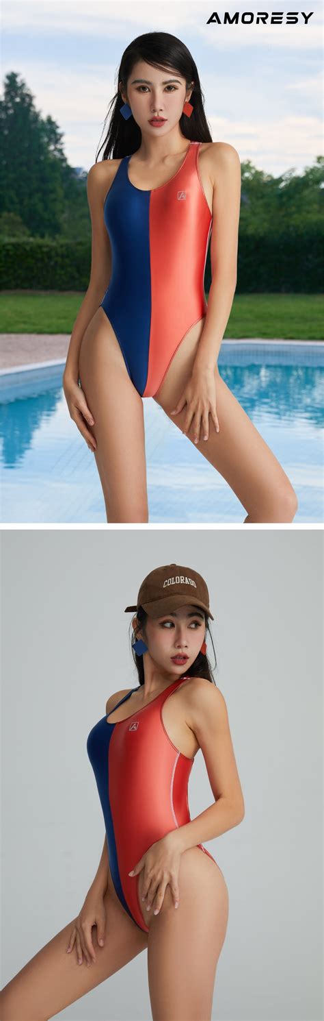 Nyrvana Two Tone High Leg Swimsuit Leotard Amoresy