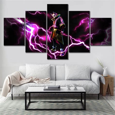 Fortnite Battle Royale 5piece Game Canvas Wall Art Poster Set