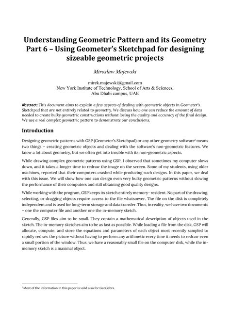 Pdf Understanding Geometric Pattern And Its Geometry Part 6 Using