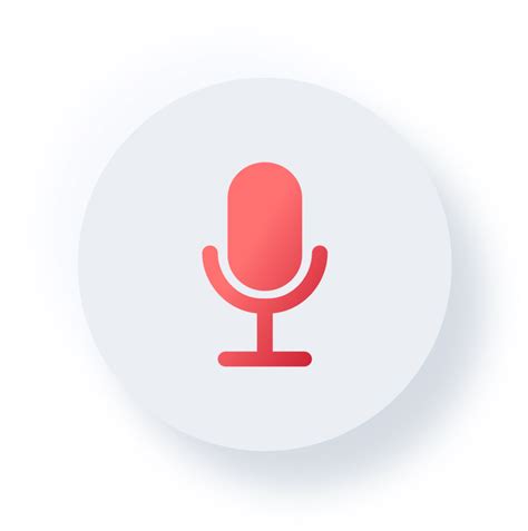 Neumorphic Microphone Icon Neumorphism Ui Button 11893859 Png